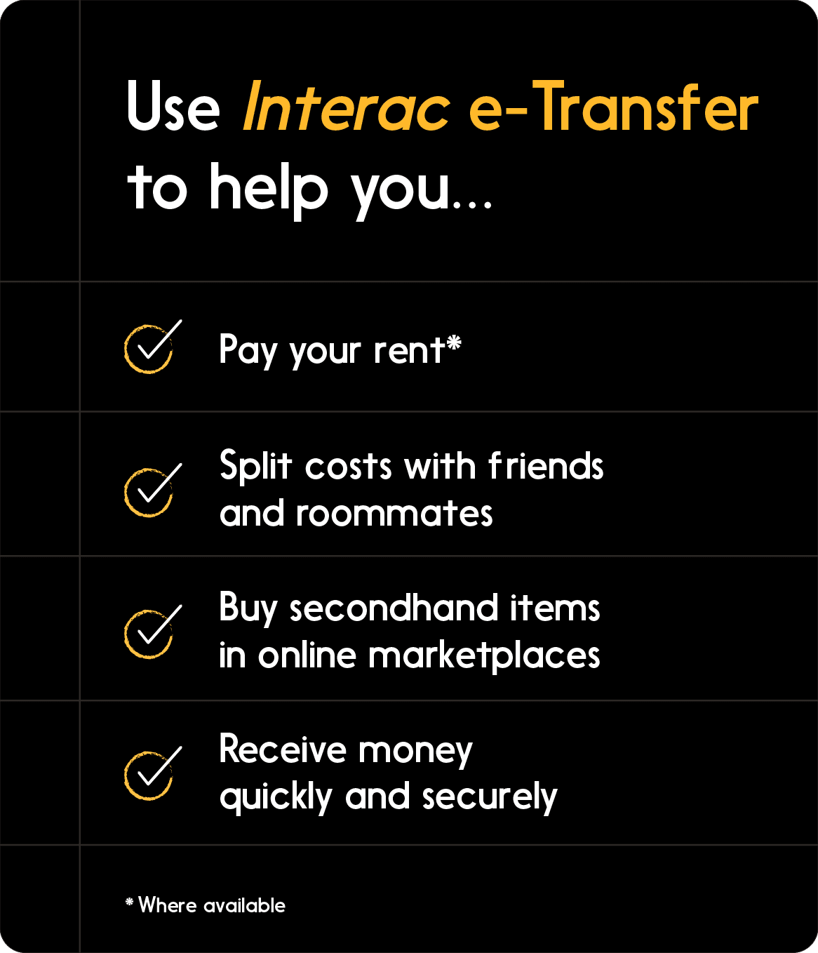 From School Supplies to Rent Payment, Interac Has You Covered