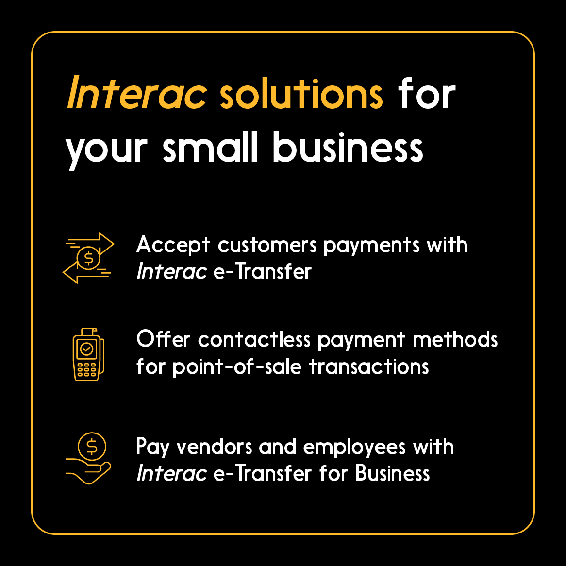 Interac for Small Business: Craft Fairs & Farmers’ Markets