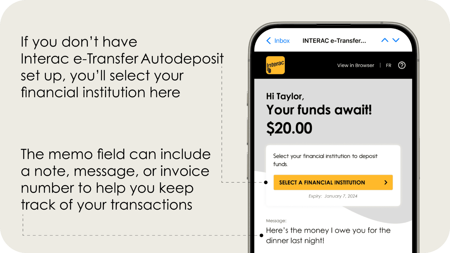 Interac e-Transfer: Redesigned Email Notifications