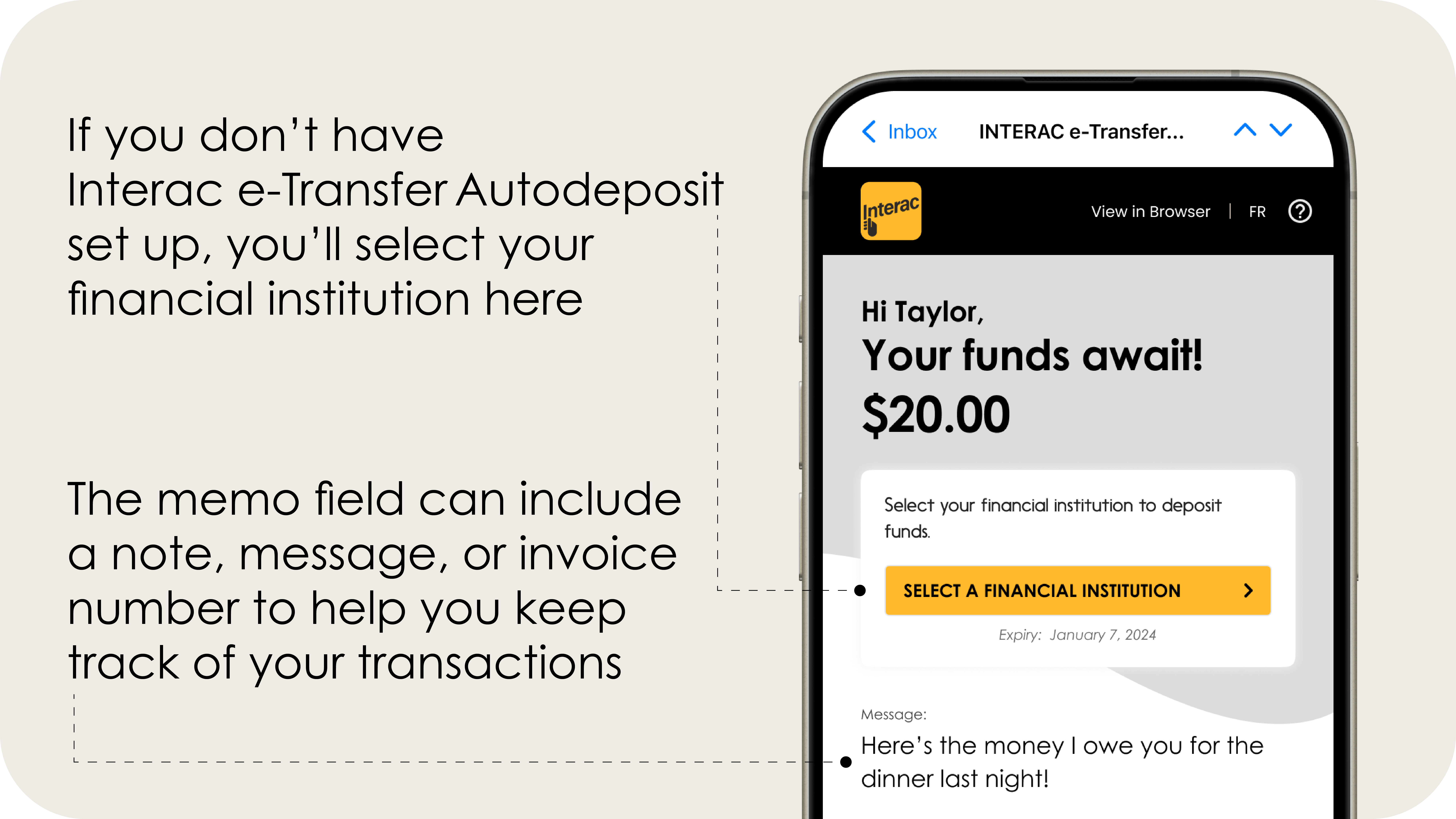 Interac e-Transfer: Redesigned Email Notifications